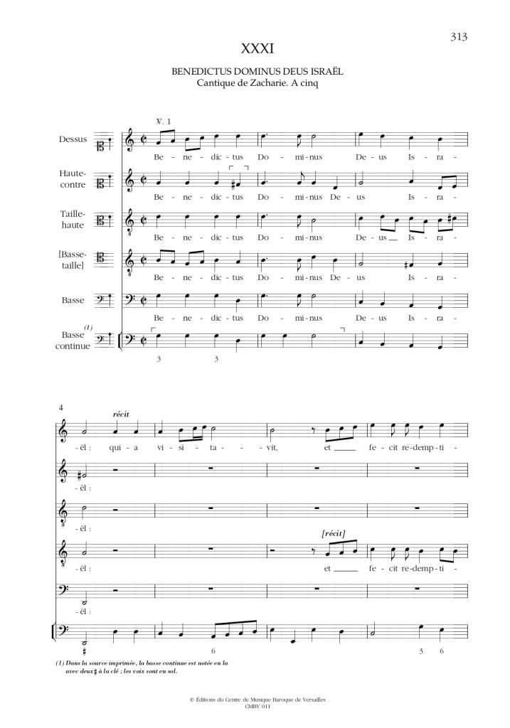 Benedictus Dominus Deus Israël | Centre de musique baroque de Versailles